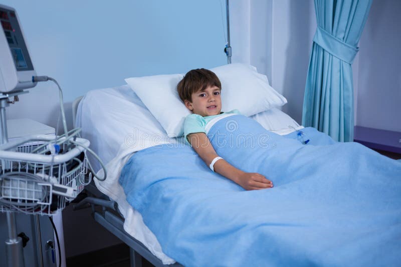 Portrait of Patient Resting on Operation Bed in Ward Stock Photo ...