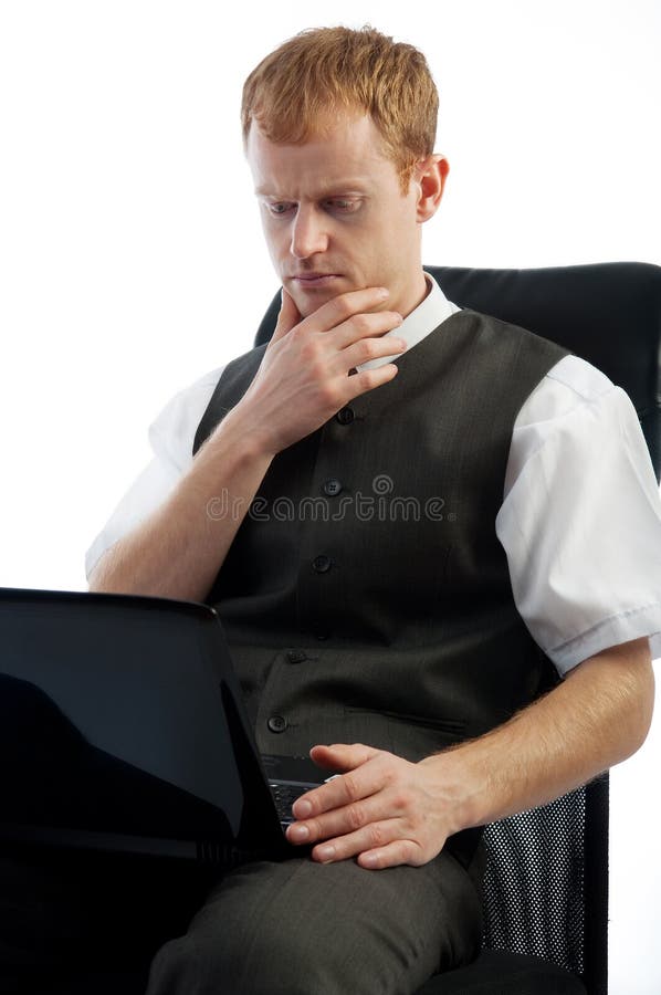 Portrait of Pensive Businessman Stock Photo - Image of boss ...