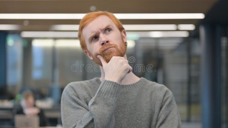 Portrait of Pensive Young Man Thinking Stock Image - Image of ...