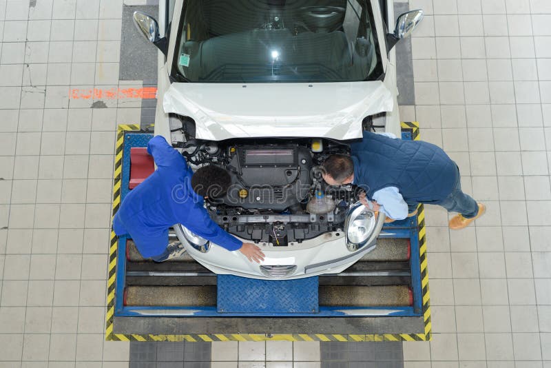 Portrait People Checking Broken Car Stock Photo - Image of quality ...