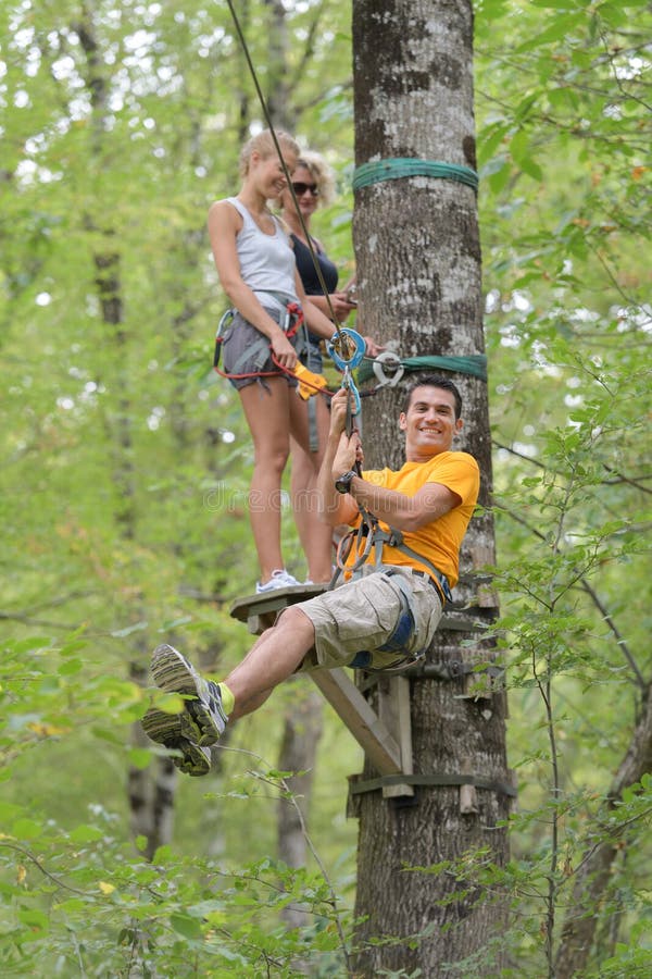 Portrait People and Tree Obstacle Course Stock Photo - Image of tree ...