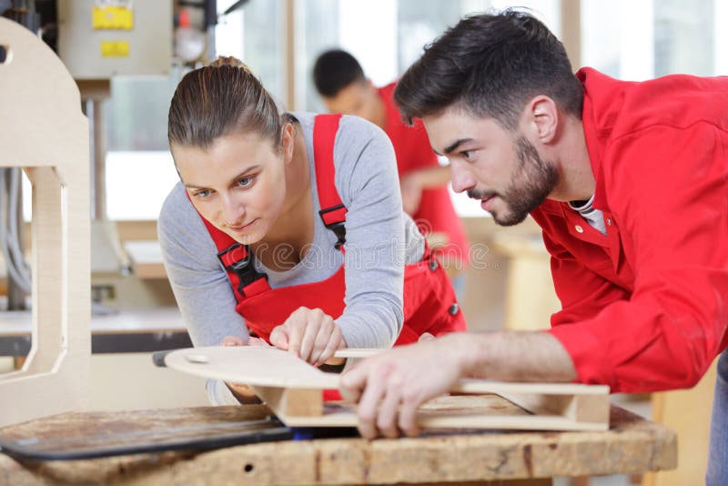 Portrait People Working in Workshop Stock Image - Image of noise ...