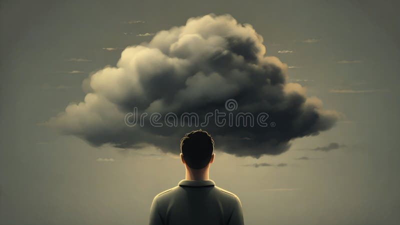 A Portrait of a Person with a Dark Cloud Above Their Head, Constantly ... A Portrait of a Person with a Dark Cloud Above Their Head, Constantly ...