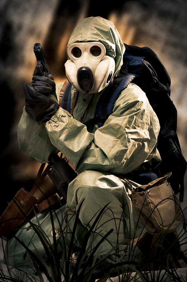 Portrait of Person in Gas Mask Stock Image - Image of male, chemical ...