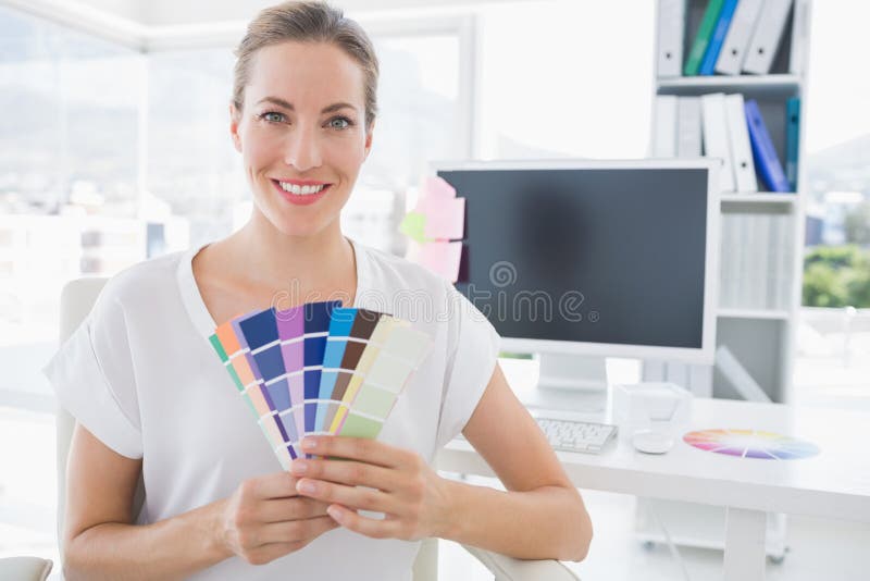 Portrait of a Photo Editor Holding Colors Stock Image - Image of length ...