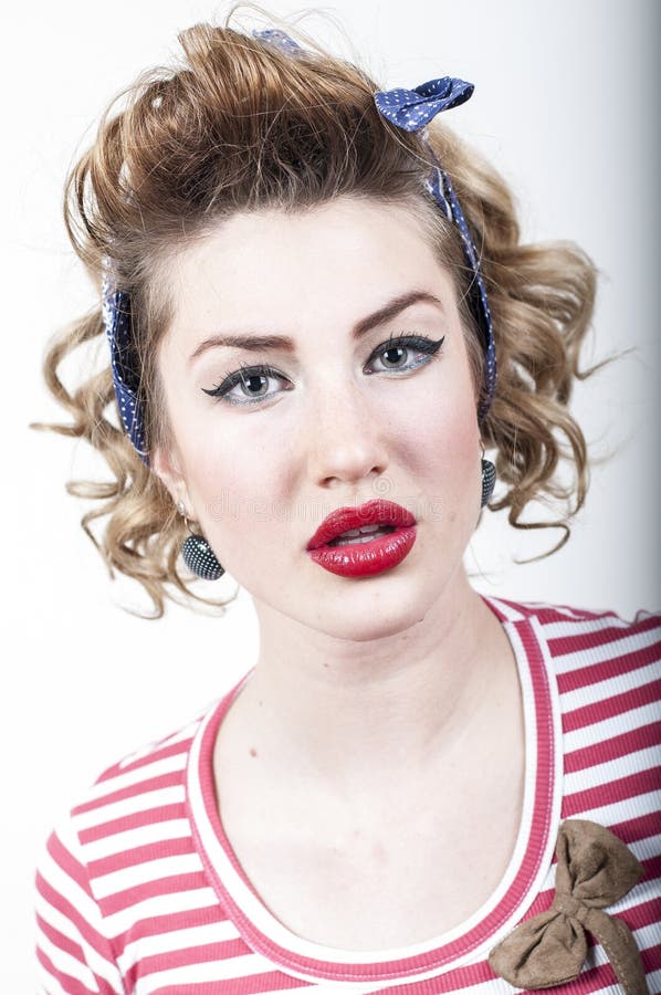Pin-up girl stock photo. Image of caucasian, lipstick - 29037144