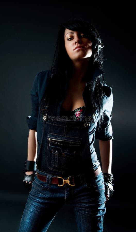 Portrait of Pompous Brunette Staring Stock Photo - Image of isolated ...