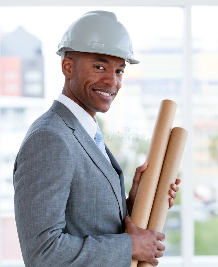 Portrait of a Positive Male Architect Stock Photo - Image of delighted ...