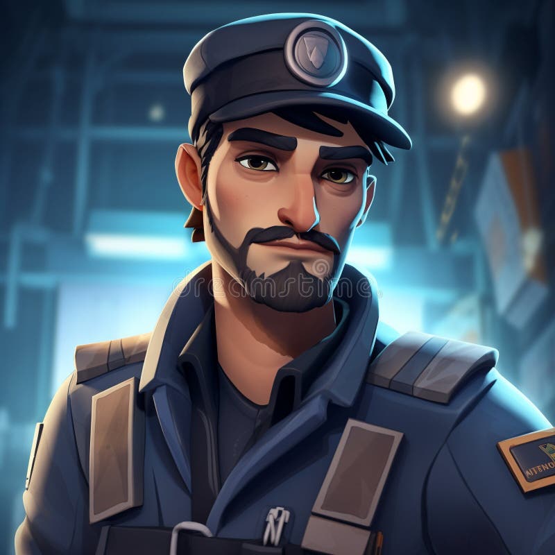 Portrait of a Postman in Uniform. AI Generated Stock Illustration ...