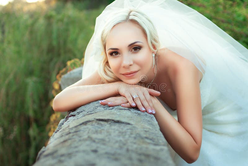 Portrait of pretty bride stock photo. Image of beauty - 37190392