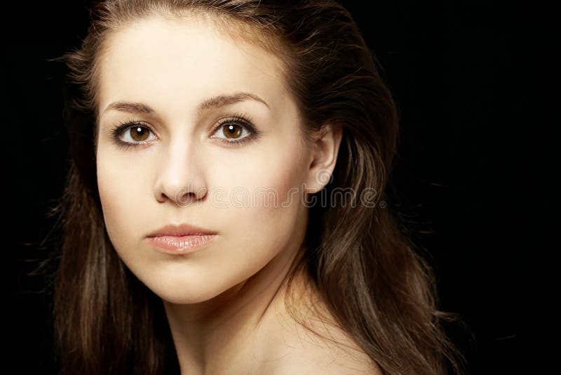 Portrait of pretty girl stock image. Image of hair, sensuality - 14519083