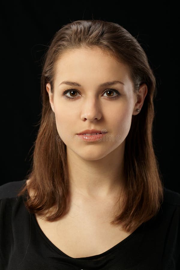 Portrait of pretty girl stock photo. Image of head, candid - 15602228