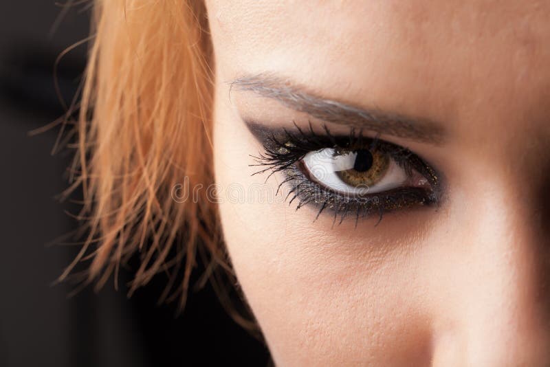Portrait Of A Pretty Girl Close Up Eye Stock Image Image Of Color