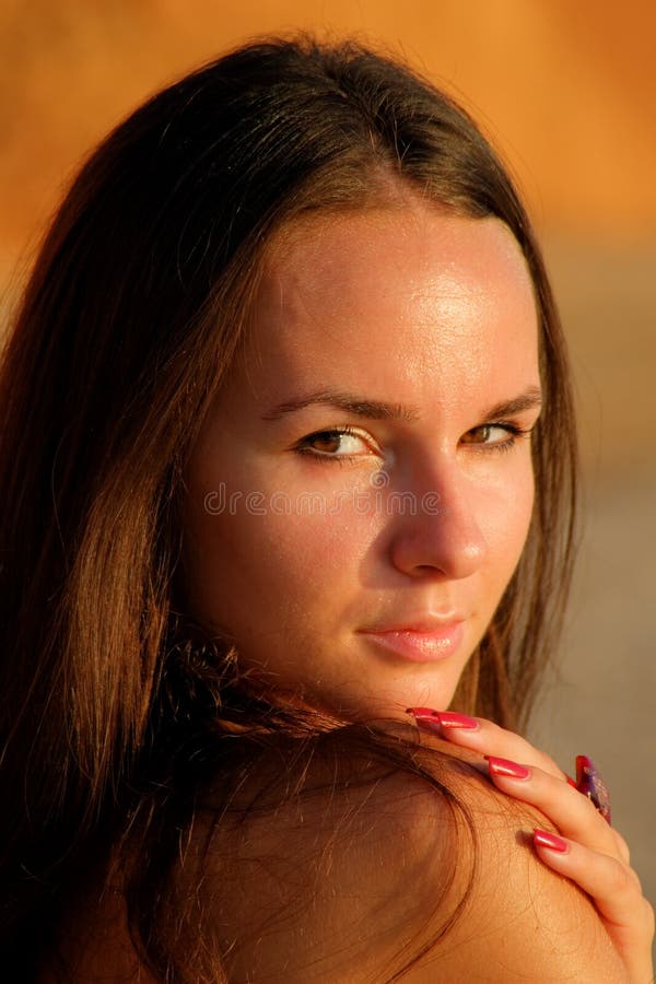 Portrait Pretty Girl on Open Air Stock Image - Image of lifestyle ...