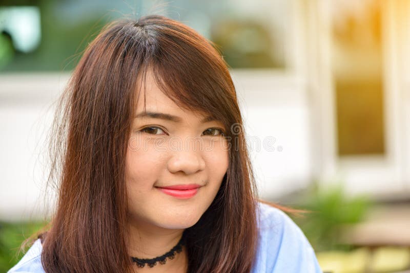 Portrait of Pretty Happy Woman, Smiling Stock Photo - Image of ...