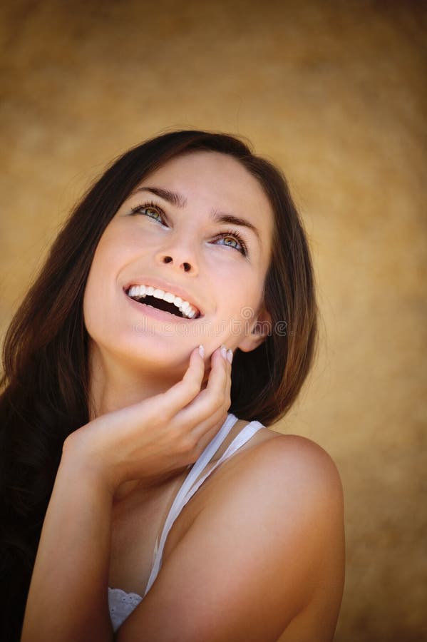 Portrait of laughing woman stock image. Image of hair - 14610553