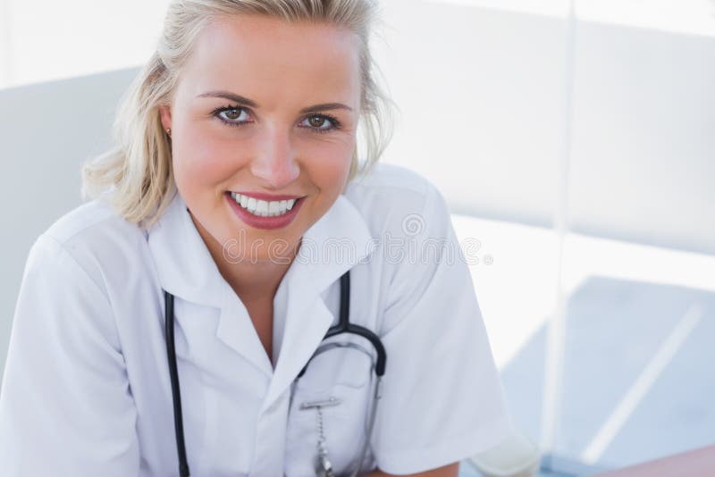 Pretty Nurse Working in Her Office Stock Image - Image of notepad ...