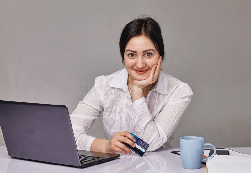 Portrait of Pretty Young Woman Working in Office Stock Photo - Image of ... Portrait of Pretty Young Woman Working in Office Stock Photo - Image of ...