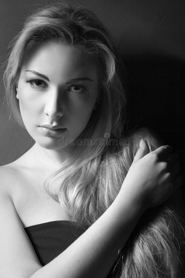 Portrait of pretty woman stock image. Image of makeup - 18032433