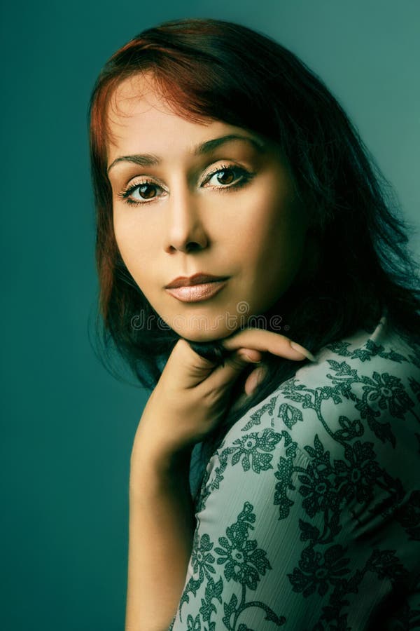 Portrait of pretty woman. stock photo. Image of beauty - 18459632