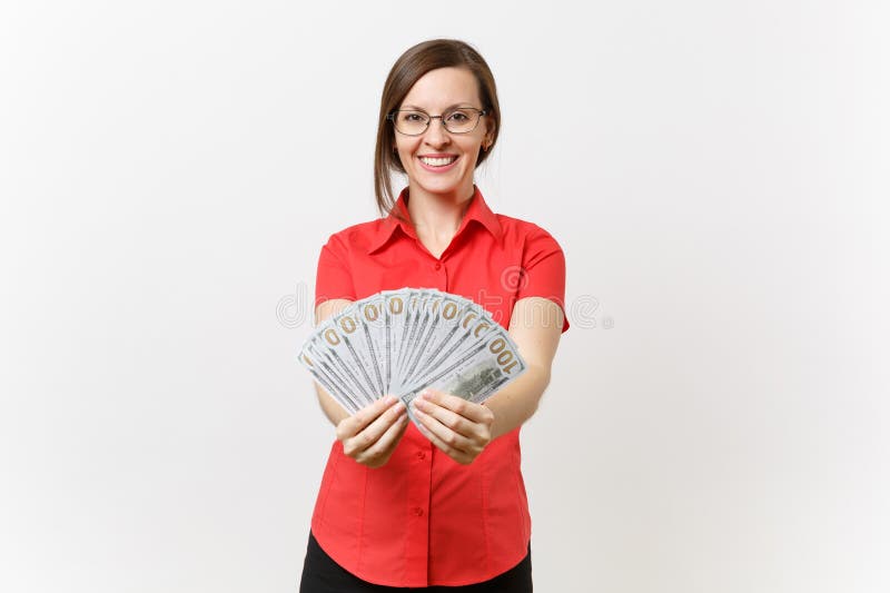 Portrait of Pretty Young Business Teacher Woman in Red Shirt Skirt ... Portrait of Pretty Young Business Teacher Woman in Red Shirt Skirt ...