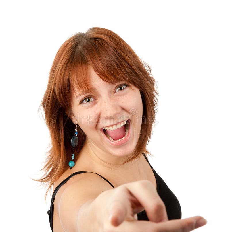 Portrait of a Pretty Young Woman Pointing at You Stock Photo - Image of ... Portrait of a Pretty Young Woman Pointing at You Stock Photo - Image of ...