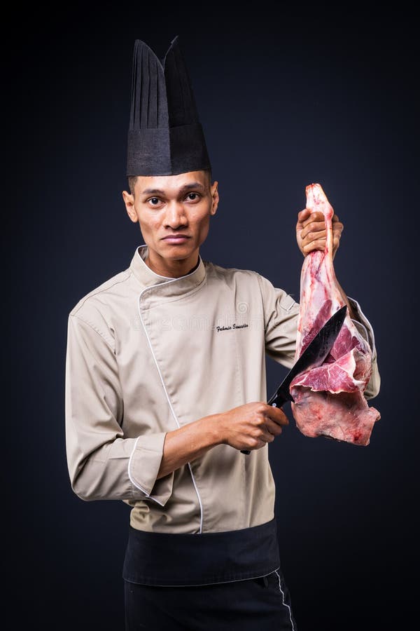 Portrait of a Professional Chef Stock Photo - Image of chef, grey ...
