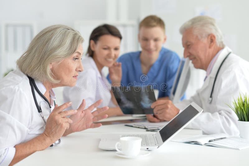 Portrait of Professional Doctors Working at Hospital Stock Photo ...