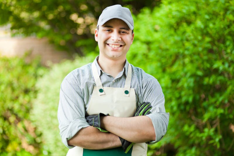Portrait of a Professional Gardener Stock Photo - Image of enjoyment ...