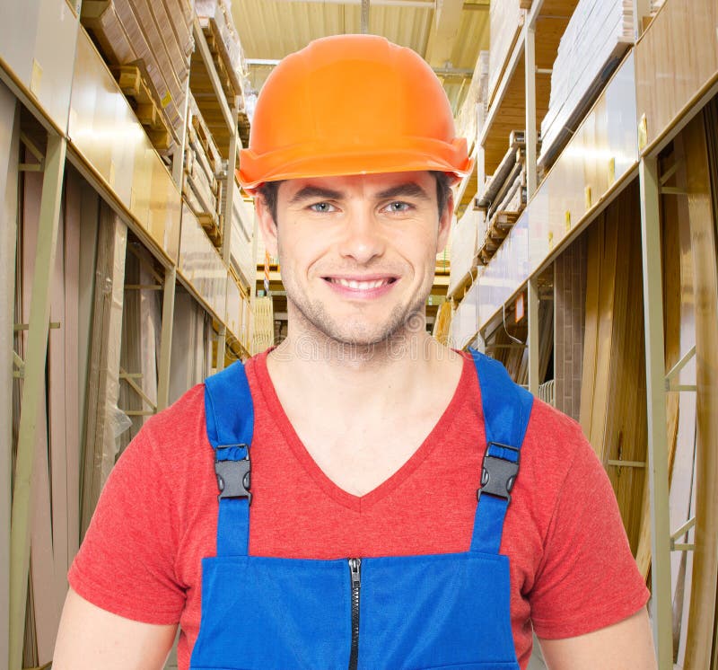 Portrait of the Professional Handyman at Store Stock Image - Image of ...