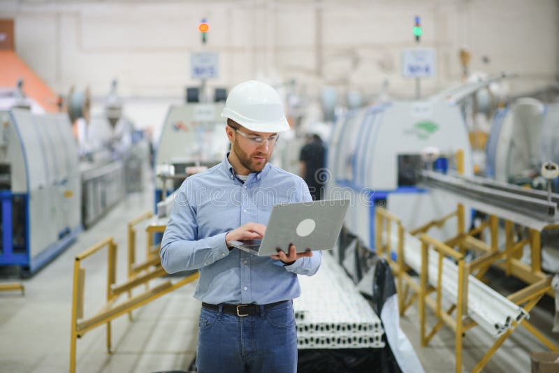 Portrait of Professional Heavy Industry Engineer Stock Photo - Image of ...