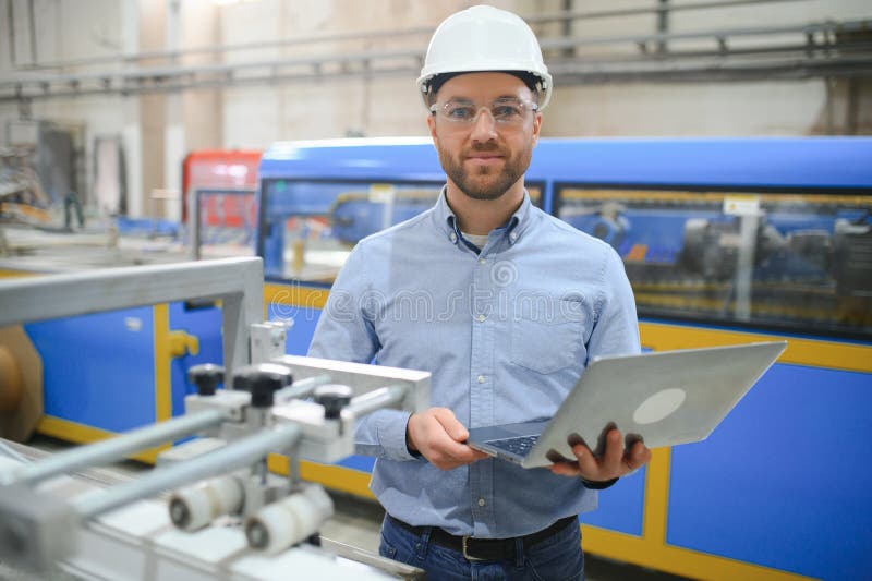 Portrait of Professional Heavy Industry Engineer Stock Photo - Image of ...