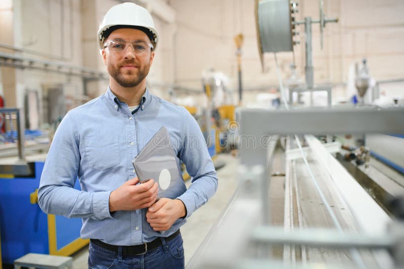Portrait of Professional Heavy Industry Engineer Stock Image - Image of ...
