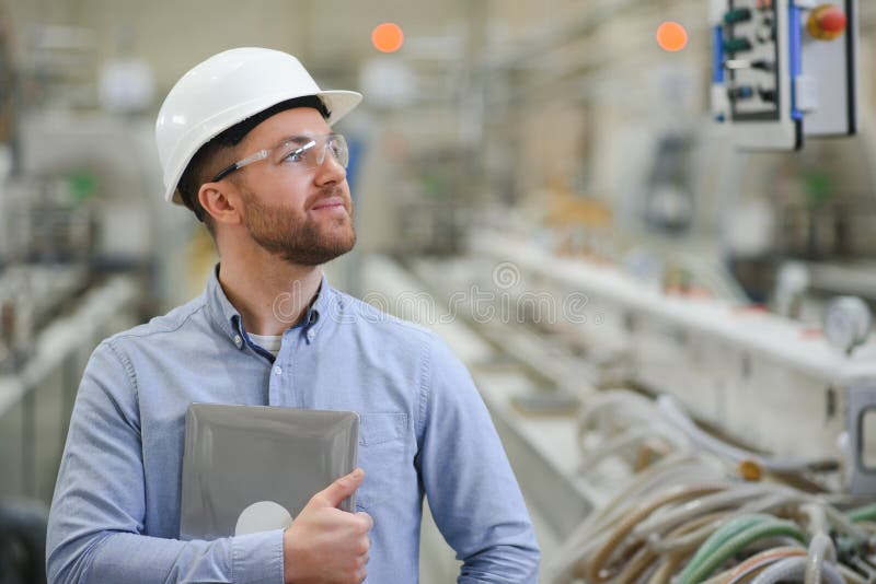 Portrait of Professional Heavy Industry Engineer Stock Photo - Image of ...