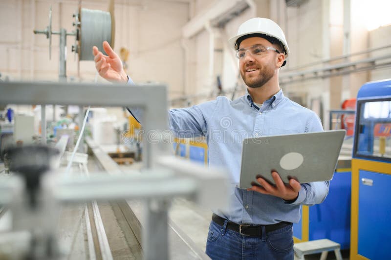 Portrait of Professional Heavy Industry Engineer Stock Image - Image of ...