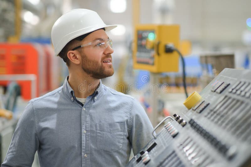 Portrait of Professional Heavy Industry Engineer Stock Photo - Image of ...