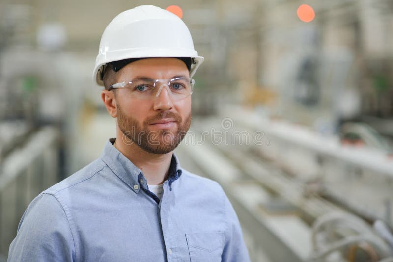 Portrait of Professional Heavy Industry Engineer Stock Image - Image of ...