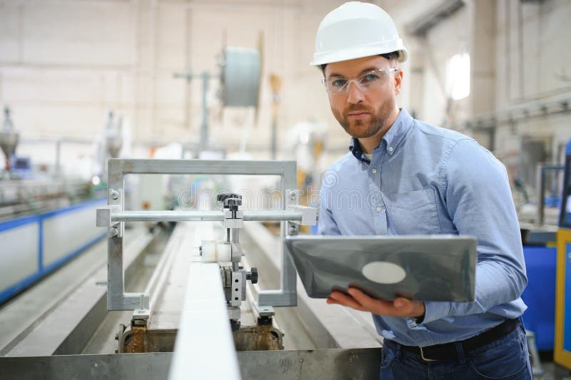 Portrait of Professional Heavy Industry Engineer Stock Image - Image of ...