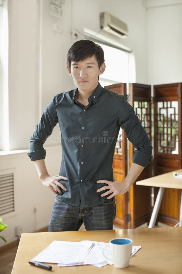 Portrait of Professional Man in Creative Office Stock Image - Image of ...