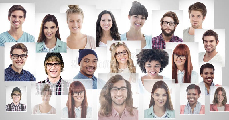 Portrait Profiles of Different People Stock Photo - Image of color ...