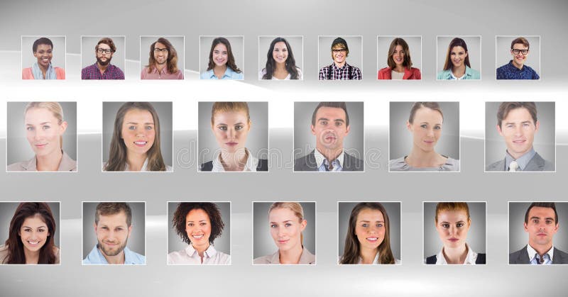 Portrait Profiles of Different People Stock Photo - Image of blue ...