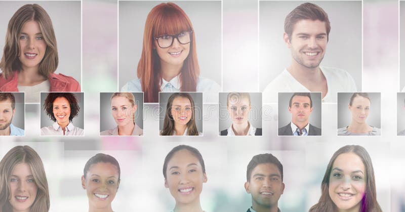 Portrait Profiles of Different People Stock Photo - Image of ...