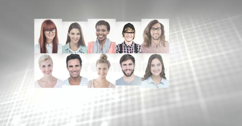 Portrait Profiles of Different People Stock Photo - Image of 2024, blue ...