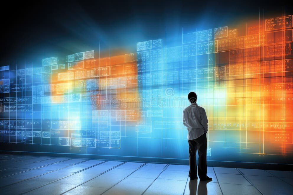 Portrait of a Programmer in the Modern Computer World Stock Image ...