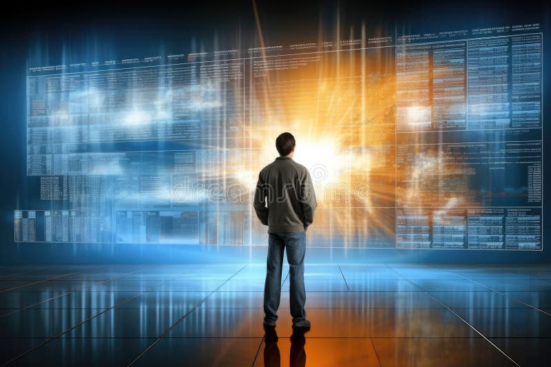 Portrait of a Programmer in the Modern Computer World Stock Photo ...