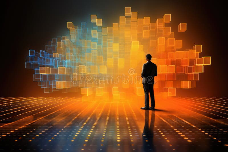 Portrait of a Programmer in the Modern Computer World Stock Image ...