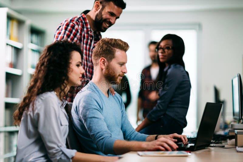Portrait of Programmers Working in Development Software Company Stock ... Portrait of Programmers Working in Development Software Company Stock ...