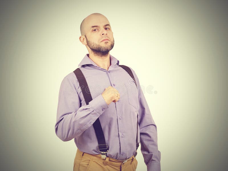 Portrait of an Proud Man Shows Itself. Stock Image - Image of people ...