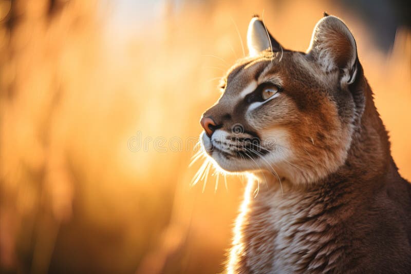 Portrait of a Puma with Depth of Field, Beautiful Daylight Stock ...