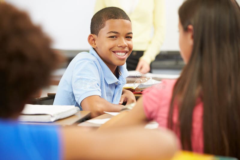 Portrait of Pupil in Class stock image. Image of children - 30881237
